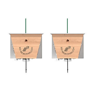 Carpenter Bee Traps for Outside - Carpenter Bee Trap, Turbo Trap 2.0 W/Bee Vault Wood Bee Traps - Carpenter Bee Traps for Outdoors Hanging - Bee Catchers for Outside (White, 2 Pack)