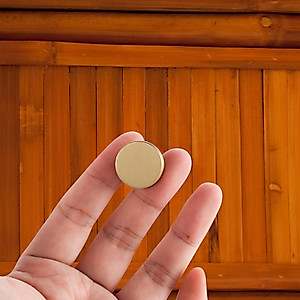 8 Pcs Brushed Brass Cabinet Knobs, 0.9 Inch Gold Drawer Knobs, Round Kitchen Cabinet Cupboard Closet Pulls Door Knobs Handles for Kitchen Dresser Knobs, with 1 Mini Screwdriver (0.78x0.9 inch)