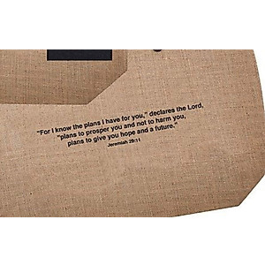 Huge HOPE Religious Quote Jute Beach Tote Bag Shopping Gym Market Weekend Travel