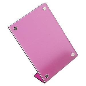 Slanted Back Photo Frame, Wide Application 3 Inch Multi Purpose Acrylic Self Standing Photo Frame L Shaped for Business Cards for Office (Rose Red)