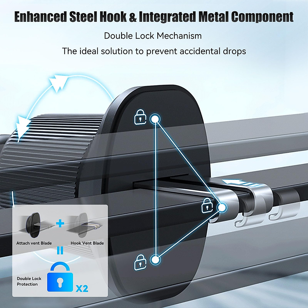 Car Mount for MagSafe,Magnetic Phone Car Mount 20 N52 Strong Magnets,Car Phone Holder with 2 Magnetic Plates,Magnet Phone Holder for iPhone14 13 12 Pro Max Plus,Phone Holder Car Accessories