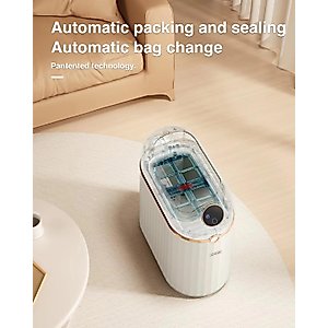 JustBeEasy Bathroom Automatic Touchless Trash Can, Self Sealing and Self Changing, Smart Motion Sensor Trash Can with Lid, 2.7 Gallon Waterproof Small Bedroom Garbage Can