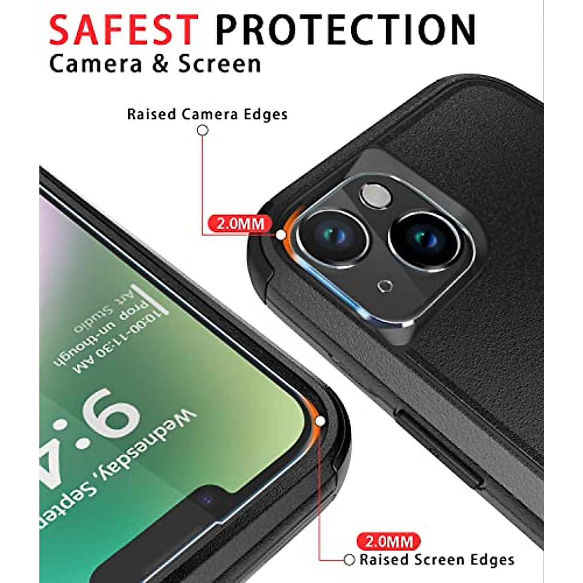 Diverbox Designed for iPhone 14 Plus case with Screen Protector Camera Lens Cover Heavy Duty Shockproof Shock-Resistant Cases for Apple iPhone 14 Plus Phone 6.7 inch (Black)