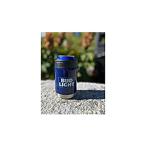 Bud Light Stainless Steel Can Insulator, Insulated Beverage Holder for Standard Size Can and Bottle, Can Cooler for Beer and Soda