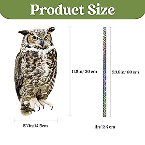 Kungfu Mall Fake Owl, with Reflective Tape,Cardboard Fake Owls, Plastic Owls, 3PCS Hanging Garden Owl for Roof Window Patio