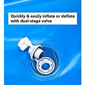 HearthSong Rock with It – Giant 8-Foot Inflatable Dome Rocker Bouncer – Fun Outdoor Game for Kids – Roll and Play Seesaw Rocker with 6 Handles – Child’s Backyard Toy