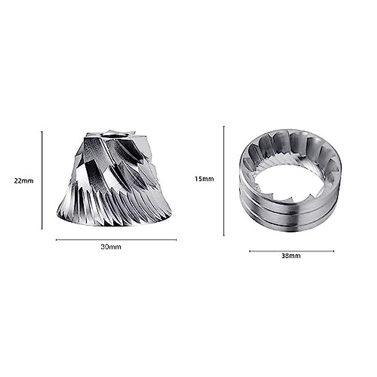 Coffee Grinding Disc Core Kit, Coffee Grinder Disc Strong Applicability High Efficiency for Milk Tea Shop (Seven Star Cone)