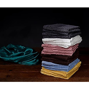 ZUPERIA Classic Towels, Face Washcloths (24 Pack, 12" x 12") 100% Cotton Premium Quality and Ultra Soft Wash Cloth Set for Bathroom and Home | Highly Durable High Absorbency and Stylish