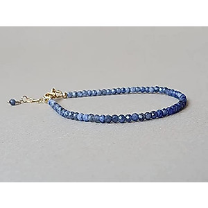 YONKU Sodalite ombre bracelet, healing crystal jewelry, blue gemstone stacking brac YO-BRACE-7180