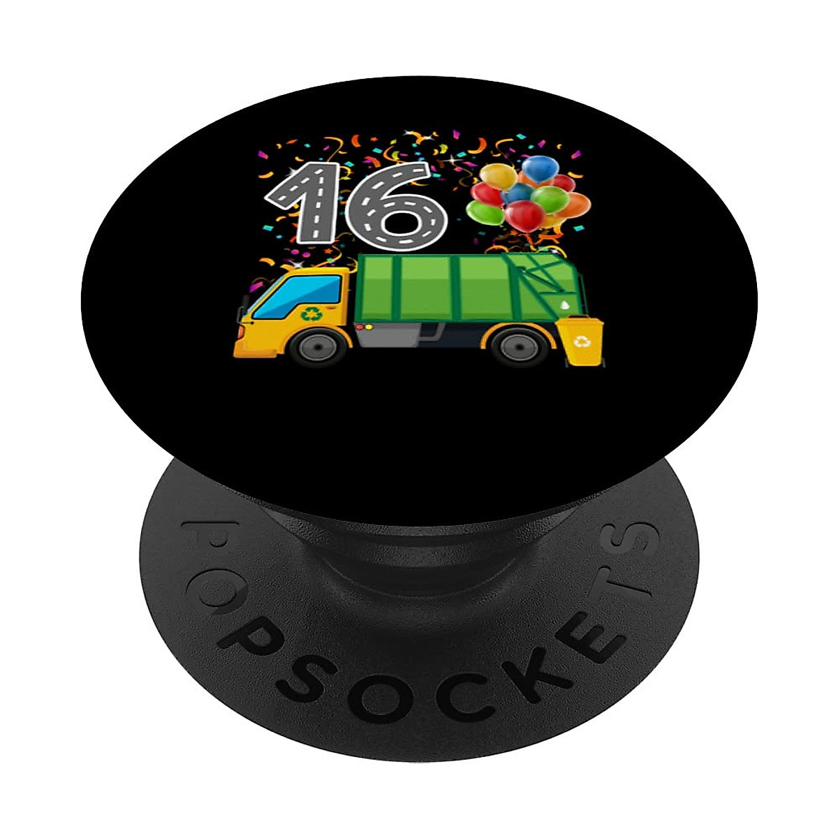 Happy 16 Waste Picker Dumpster Garbage Truck PopSockets Swappable PopGrip