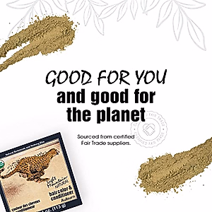 Light Mountain Henna Hair Color & Conditioner - Auburn Hair Dye for Men/Women, Organic Henna Leaf Powder and Botanicals, Chemical-Free, Semi-Permanent Hair Color, 4 Oz  