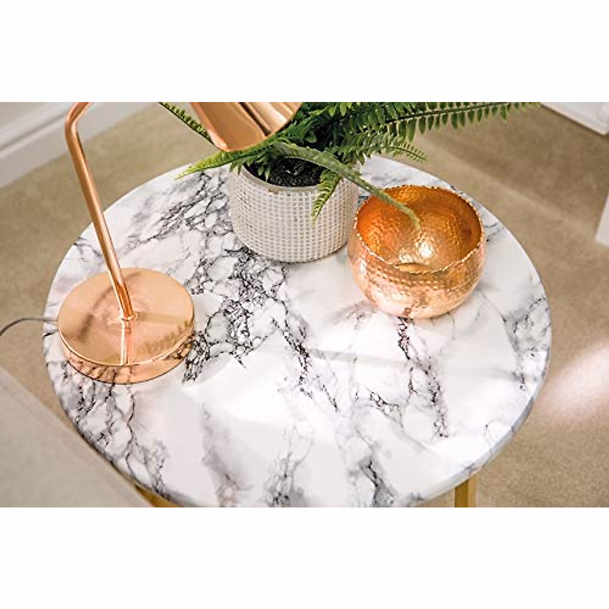 d-c-fix self Adhesive Peel and Stick Waterproof Marble White 26.5'' x 78.7"" Film Thicker Than Contact Paper for Kitchen and bathrooms countertops cabinets, White Marble (FA3468031)