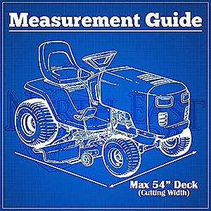 North East Harbor NEH Deluxe Riding Lawn Mower Tractor Cover Fits Decks up to 54" - Green - 190T Polyester Taffeta PA Coated Water and Sunray Resistant Storage Cover