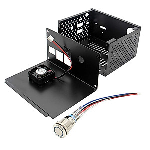 Geekworm for Raspberry Pi 3B+/3B, X820 V3.0 2.5" SATA HDD/SSD Expansion Board + Metal Case with Power Switch and Cooling Fan (Not Include Raspberry Pi)