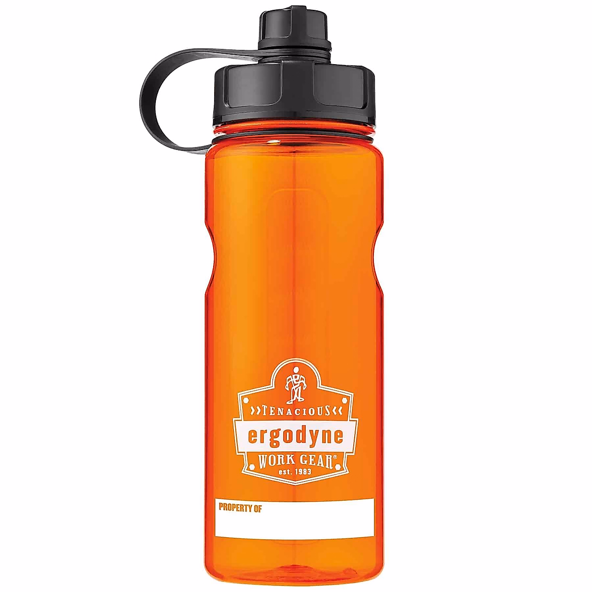 Ergodyne - 13151 Wide Mouth Water Bottle, 34 oz, BPA Free, Fits in Car Cup Holders, Chill Its 5151,Orange