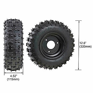 YC Yier Rear Differential Axle Kit 48V 1000W Electric Motor Controller Hydraulic Brake 4.10-6 Wheels Tires DIY Parts For Go Kart Golf Cart ATV Quad Buggy Trike Tricycle 4 Wheeler (30" Axle)