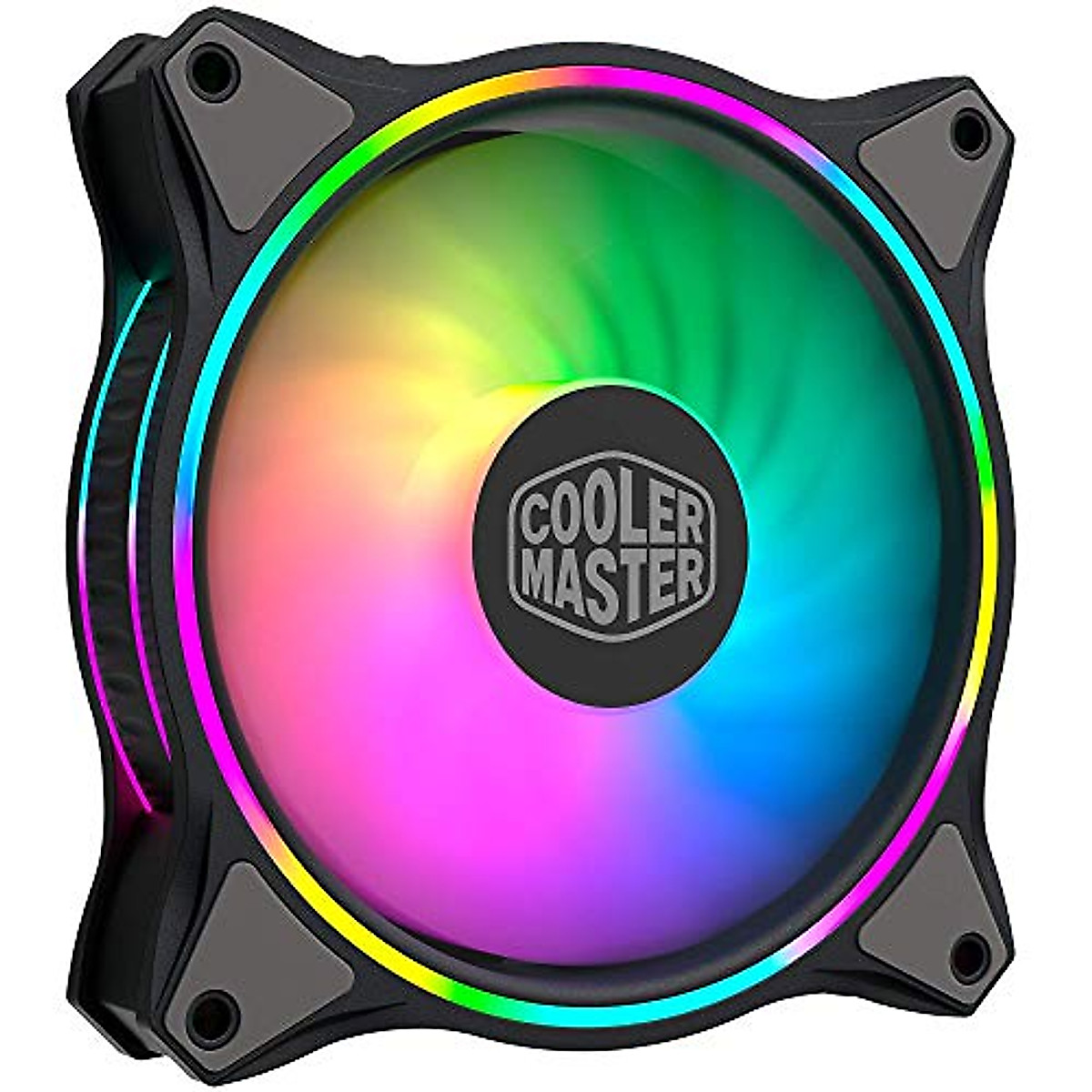 Cooler Master MasterFan MF120 Halo 3n1Fans, Duo-Ring ARGB Customizable Lighting, 120mm PWM Static Pressure, ARGB Header Extender For PC Case, Liquid and Air Cooler (MFL-B2DN-18NPA-R1),Black