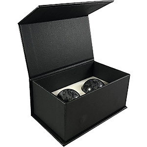 Luxe Whiskey Stones - Set of 2 Marble Chilling Spheres in Gift Box with Velvet Storage Bag