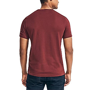 Nautica Men's Short Sleeve Solid Crew Neck T-Shirt, Royal Burgundy, X-Large