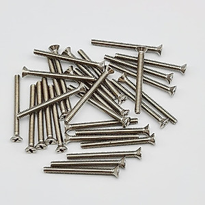 30 Pieces Extra Long Outlet and Device Mounting Screws 6-32 x 1-1/2 Inch Stainless Steel Pan Head Machine Screws Full Thread Truss Head Bolts Screws Drive Tool Accessories