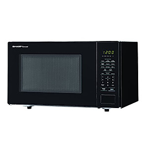 SHARP Black Carousel Cu. Ft. 1000W Countertop Microwave Oven (ISTA 6 Packaging), 1.1 Cubic Foot, 1000 Watts