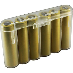 Birdz 2 Clear 18650 & CR123A 6 Battery Holder Storage Case for 18650 Batteries