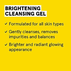 Acure Brightening Cleansing Gel, 100% Vegan for A Brighter Appearance, Pomegranate, Blackberry & Acai, Antioxidant, Rich & Super Gentle, All Skin Types, Superfruit + Chlorella, 4 Fl Oz