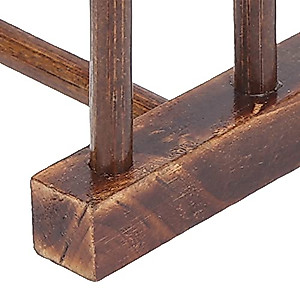 Wooden Dish Plates Holder Wood Dish Rack 4/6 Column for Dish Plate Bowl Cup Home Storage Cabinet(4.9 x 5.5 x 4.1in)