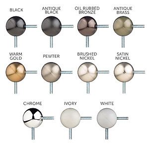 Ivilon Bay Window Curtain Rod Corner Connector - for Rods of 5/8 to 1-1/8 Inch - Oil Rubbed Bronze