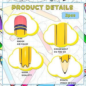 2 Pieces 44 Inch Giant Inflatable Pencils Balloon Back to School Dimensional Pencils Balloon Graduation Party Decoration for Back to School Classroom Garden Room Birthday Party Decorations