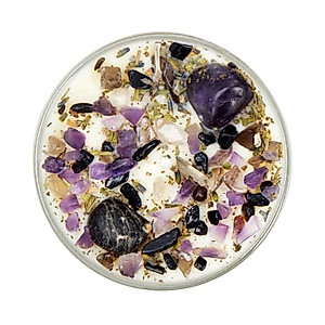 Energy Cleansing Candle by New Moon Beginnings - Crystal & Herb Candles - Protection Candles - All Natural Soy Candle - Lavender Sage Cedar