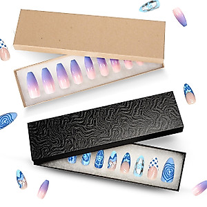 Prestige and Fancy Jewelry Gift Boxes, 20 Pack, 8 x 2 x 0.9 - Cotton Filled Cardboard Gift Box with Lids for Watches, Bracelets, Anklets, For Christmas, Party Favors, Jewelry Store (Gold)