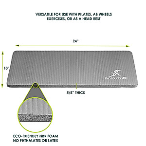 ProsourceFit Extra Thick Yoga Knee Pad and Elbow Cushion 15mm (5/8”) Fits Standard Mats for Pain Free Joints in Yoga, Pilates, Floor Workouts