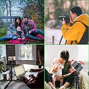 Abithid Camera Tripod for DSLR,Phone Holder Tripod for Camera, Compact Light Video Vlog Blogging Stand with Quick Plate and 360°Pano rama Ball Head for Travel
