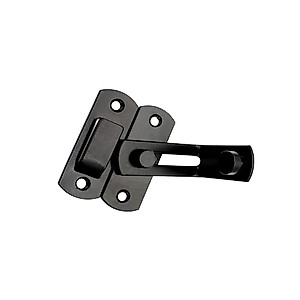 WANLIAN Black 90 Degree Right Angle Lock for Locking Sliding barn Door Locks and latches Satin