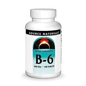 Source Naturals Vitamin B-6, Immune System Support* -500 mg, 100 Tablets
