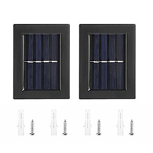 CIPACHO Solar Deck Lights,Outdoor Garden Wall Light up and Down Lamp,2 Pack LED Solar Fence Lights,Patio Decor for Post Yard Porch and Driveway,Waterproof. (Colour)