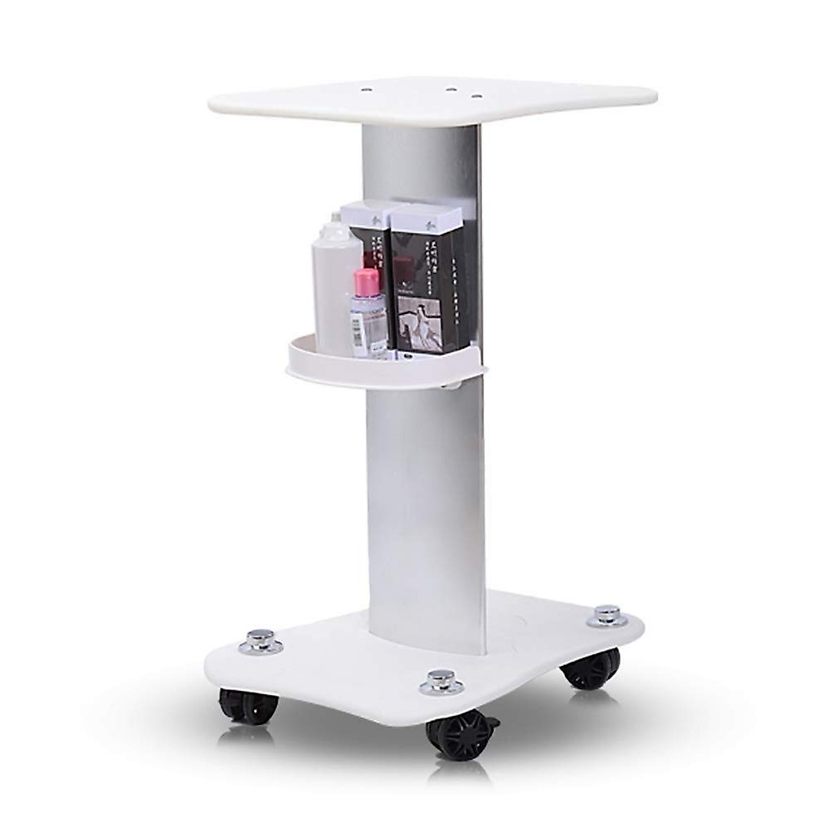 JF-XUAN Cart Hospital Trolley, Medical Supplies Rack,Medical Cart Tool Small Bubbles Cart with Brake Wheel, Mobile Beauty Rolling Trolley with Storage Tray, 90Kg Load Capacity, 45×38×71cm