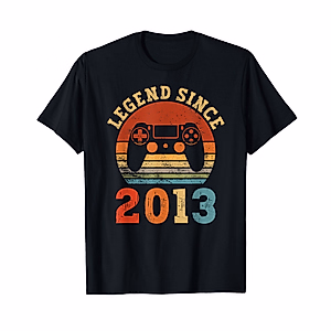Legend Since 2013 11 Year Retro Vintage Gaming 11th Birthday T-Shirt