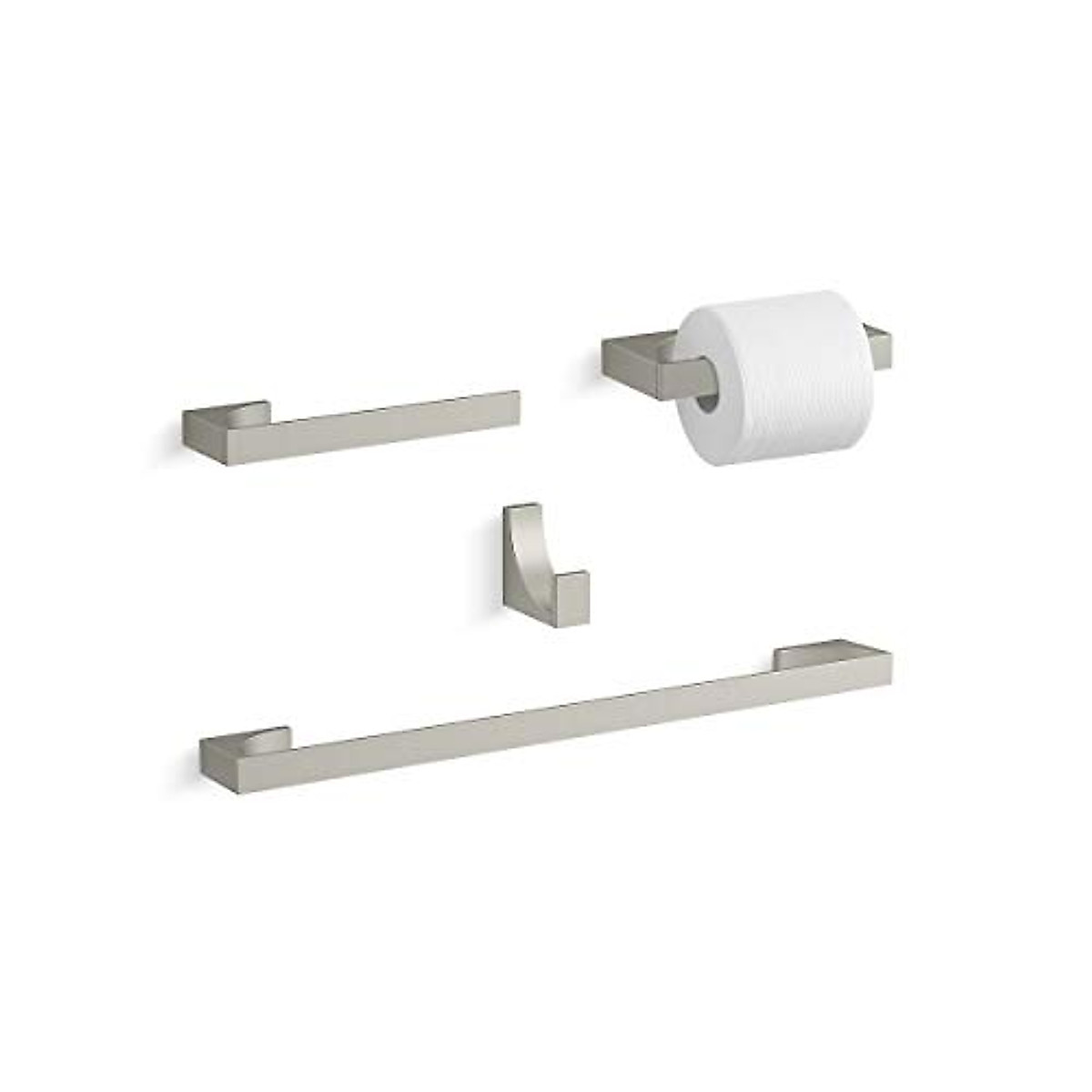 Kohler K-26569-BN Minimal Robe Hook, Vibrant Brushed Nickel