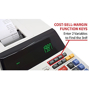 Sharp EL-1197PIII Heavy Duty Color Printing Calculator with Clock and Calendar