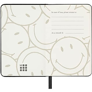Moleskine Limited Edition Smiley Notebook with Collector's Box, Hard Cover, XS (2.5" x 4.25"), Plain/Blank, Black, 160 Pages