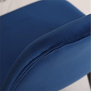 Roundhill Furniture Lassan Contemporary Fabric Dining Chairs, Set of 4, 22.25D x 17.25W x 33.25H in, Blue