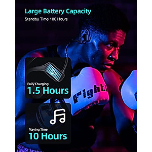 iFory Bone Conduction Headphones, Open Ear Bluetooth 5.2 Sports Headset Built with mic, 10h+ Hours Playtime Waterproof Sweat Resistant Wireless Earphones for Workouts, Running