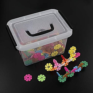 Anbers 3 Quart Small Clear Storage Box with Lid, Set of 6