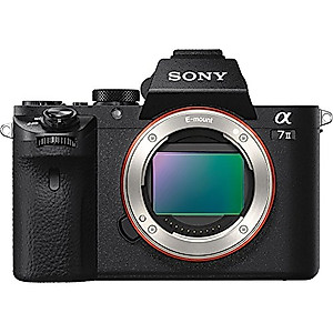 Sony a7 II Full-Frame Alpha Mirrorless Digital Camera 24MP (Black) Body Only a7II ILCE-7M2 with Deco Gear Professional Photo Video Camera and Lens Case 2X Extra Battery Power Editing Bundle