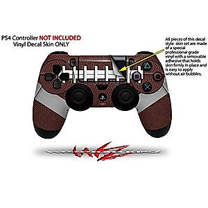 WraptorSkinz Skin Compatible with Sony PS4 Dualshock Controller PlayStation 4 Original Slim and Pro Football (Controller NOT Included)
