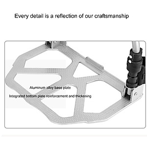 Folding Hand Truck dollys Cart, Heavy Duty 350 LB Capacity Portable Aluminum dollys Cart with Telescoping Handle and Rubber Wheels for Moving,Shopping,Travel, Warehouse Use