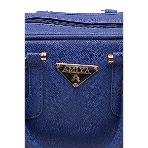 Amiya Women Leather Handbag Shoulder Bag (Blue)