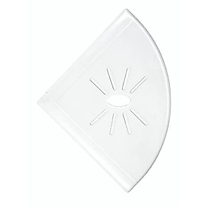 Tenedos Resin Bathroom Corner Shower Shelf Tile Flatback Wall Mounted (White)